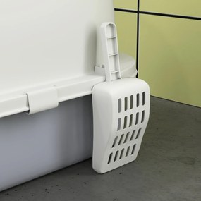 Kočkolit s víkem Kočkolit s lopatkou Spodní zásuvka Vstupní pedál pro kočky do 5 kg 40,5x52x39 cm Šedý