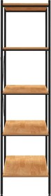 Policový regál s 5 policemi černý a dub 80 x 40 x 163 cm 336348