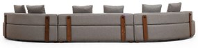 Designová rohová sedačka Galatea 525 cm šedá