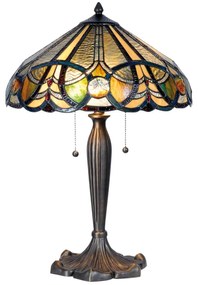 Stolní lampa 5299 Tiffany, dva tahové vypínače