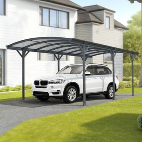 Přístřešek na auto BestBerg BBCP-CP8 / 17,3 m² / 576 x 300 x 219 cm / antracit/šedá