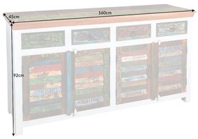 Massive home | Barevná komoda z masivu Avadi II 160cm cm reycklované dřevo