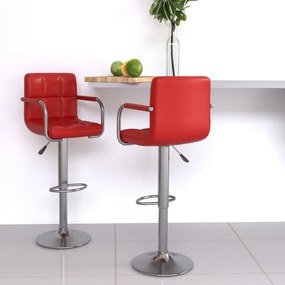 vidaXL Barové stoličky 2 ks umělá kůže [334593] Barva: vínová červená