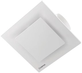 Sapho, TECTO koupelnový stropní ventilátor axiální, 20W, potrubí 100mm, bílá, časovač, TC202