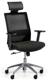 Kancelářská židle se síťovaným opěrákem WOLF II 1+1 ZDARMA, černá