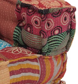 Modulární pouf s polštářem patchwork textil