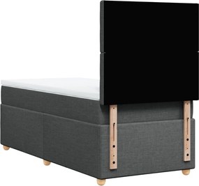 Box spring postel s matrací tmavě šedá 90x190 cm textil 3291150