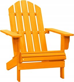 Zahradní Židle Adirondack Masivní Jedlové Dřevo orange