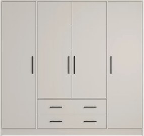 Šatní skříň Smart 200 cm Kašmír, kašmír/zrcadlo
