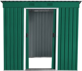 Zahradní domek BestBerg ZD-67GRW / 4,3 m² / 197 × 217 × 202 cm / zelená/bílá