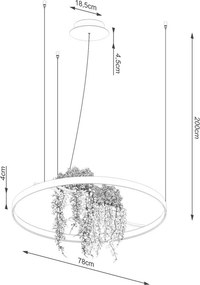 Černé hliníkové LED závěsné svítidlo ø 78 cm RIO – Thoro