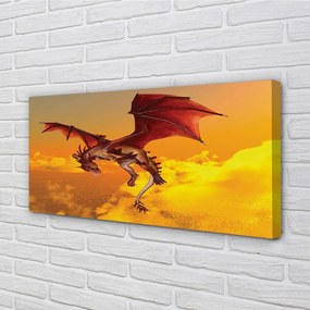 Obrazy na plátně Zataženo oblohy drak 100x50 cm