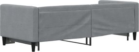 Válenda s přistýlkou světle šedá 80 x 200 cm textil 3196573