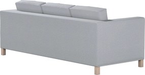 Potah na pohovku IKEA  Karlanda 3-místná nerozkládací, krátký barva šedá látka pletený vzor