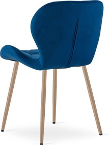 Jídelní židle MANGO VELVET, modrá