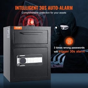 1.7 C Depository Safe Deposit Safe s hesly a klíči Drop Slot