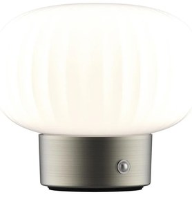 LED Stmívatelná dotyková stolní lampa LATTE LED/1,8W/5V USB 2000 mAh chrom/bílá