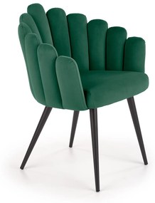 Sametová židle K410 zelená