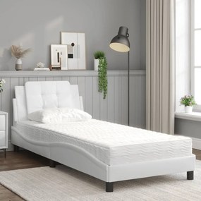 Rám postele bez matrace Zadar bílá 80 x 200 cm umělá kůže 3208825