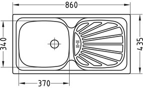 Nerezový dřez Alveus Basic 80