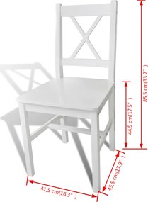 vidaXL Jídelní židle 4 ks borové dřevo [241511] Barva: tmavě hnědá