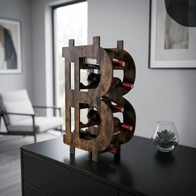 Unikátní stojan na víno Crypto z borovicového masivu 68 cm