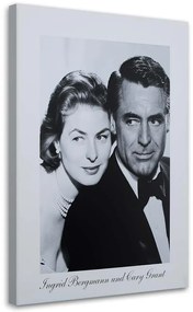 Gario Obraz na plátně Ingrid Bergmann a Cary Grant Rozměry: 40 x 60 cm