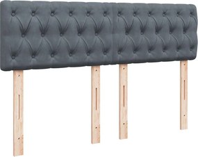 Box spring postel s matrací tmavě šedá 160x200 cm samet 3287789