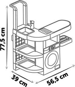 SMOBY Prádelna Rowenta 3v1 / Vysavač, žehlička a sušák / od 3 let