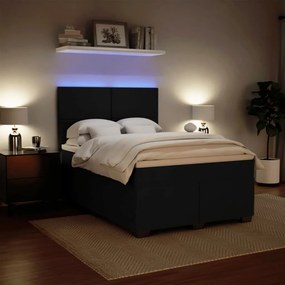 Box spring postel s matrací černá 140 x 190 cm samet 3293202