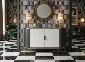 Komoda Stilig ST906 150 cm grafit/krémová/zlatá