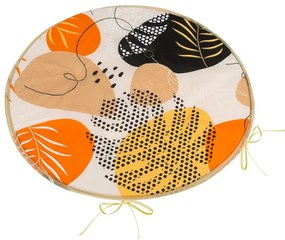 Bellatex Sedák Adéla kulatý hladký průměr 40 cm Oblázky oranžová