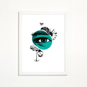 Eva Mořická | Oko III Rám: Dubový, Velikost: 30 x 20 cm