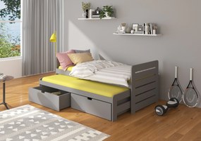 ADRK Furniture Postel dvojitá s matracemi TOMI 200x90 CH-Tom-G-206+M-E469