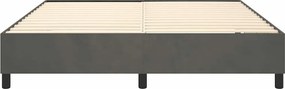 Rám postele s boxspringem tmavě šedý 160 x 200 cm samet 3121127