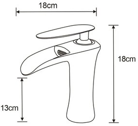 Mexen Lyra umyvadlová baterie, zlatá, 745300-50