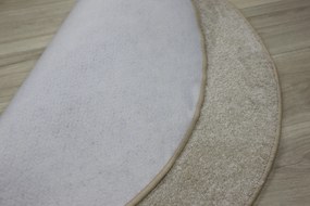 Vopi, Kusový koberec Capri Lux cream kruh, 100x100 (průměr) kruh, béžová, chodba / předsíň