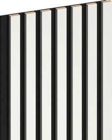 Mexen Lam-F, akustické stěnové lamely 275 × 31,5 cm, filc 6 mm, bílá matná, S105-275317-2812-051
