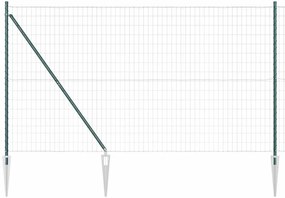 Evropský plot se hroty 10 x 1,5 m Ocel potažená PVC Zelená 3350558
