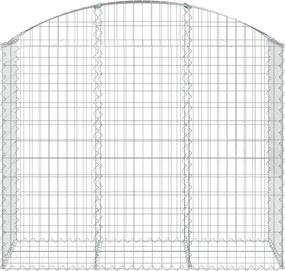 Klenutý gabionový koš 150 x 50 x 120/140 cm pozinkované železo 153456