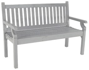 Dřevěná zahradní lavička KOLNA 124 cm, barva šedá