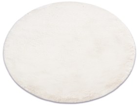 Koberce Łuszczów Kulatý pratelný koberec TEDDY Shaggy, plyšový, velmi tlustý, protiskluzový, béžový kruh 80 cm