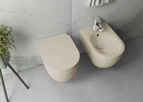 Isvea Isvea, INFINITY závěsná WC mísa, Rimless, 36,5x53cm, Ivory, 10NF02005-2K