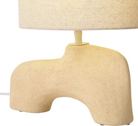 Stolní lampa Wabi Sabi béžová s lněným stínidlem 35 cm - Florence