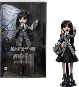 Mattel Monster High X Wednesday Addams ve školní uniformě HXJ04 Vícebarevná