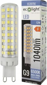 ECOLIGHT LED žárovka G9 - 12W - 1080lm - 6500k - studená bílá