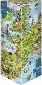 HEYE Puzzle Draci - Mapa Evropy / 4000 dílků / 136 x 96 cm