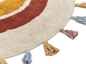 Kulatý bavlněný koberec ø 120 cm barevný YAGCI Beliani