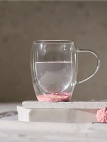 Sinsay - Skleněný hrnek s dvojitým dnem a ozdobnými třpytkami - vícebarevná