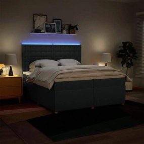 Box spring postel s matrací modrá 200x200 cm textil 3293707